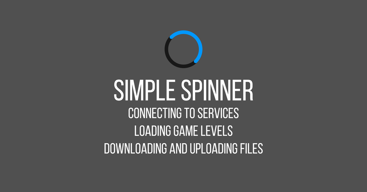 Simple Spinner Progress Indicators For Ui 2d Icons Unity Asset Store 