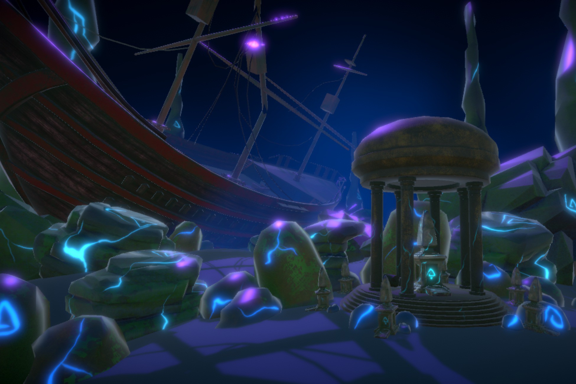 Low Poly – Underwater Temple Ruins by Backrock Studios
