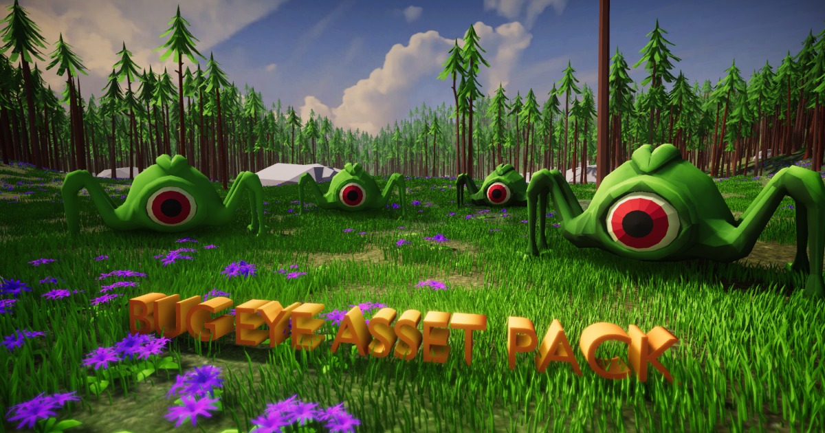 LowPoly Bug Eye Asset Pack | 3D Creatures | Unity Asset Store