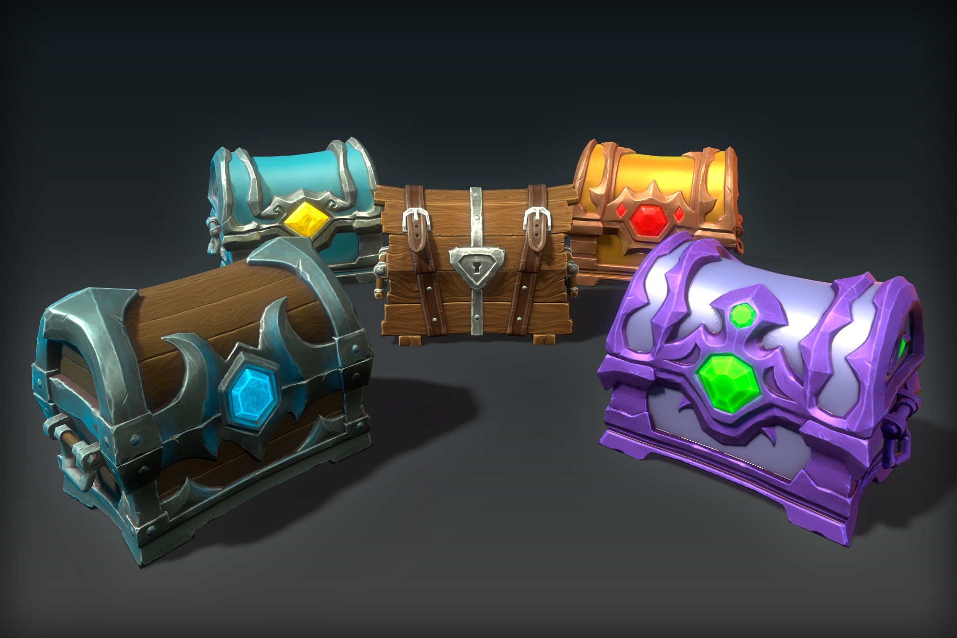 Pack of Animated PBR Chests | 3D Fantasy | Unity Asset Store