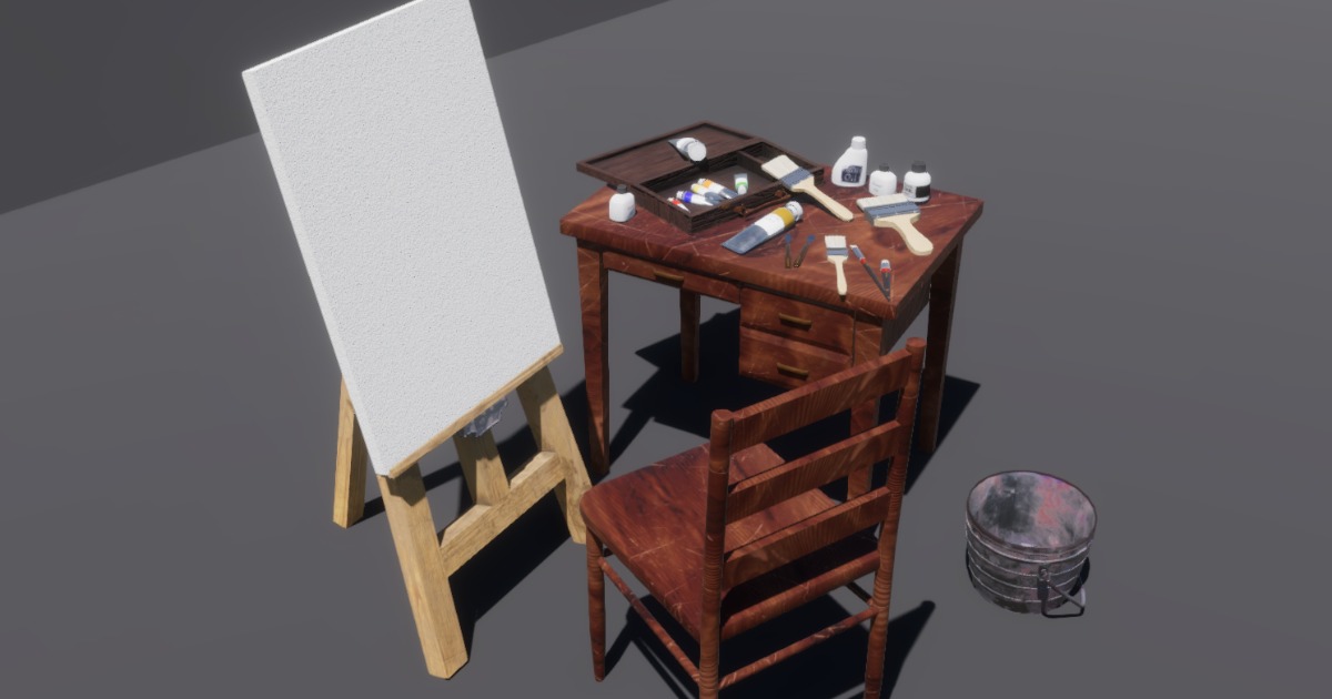 Painting Set | 3D Props | Unity Asset Store