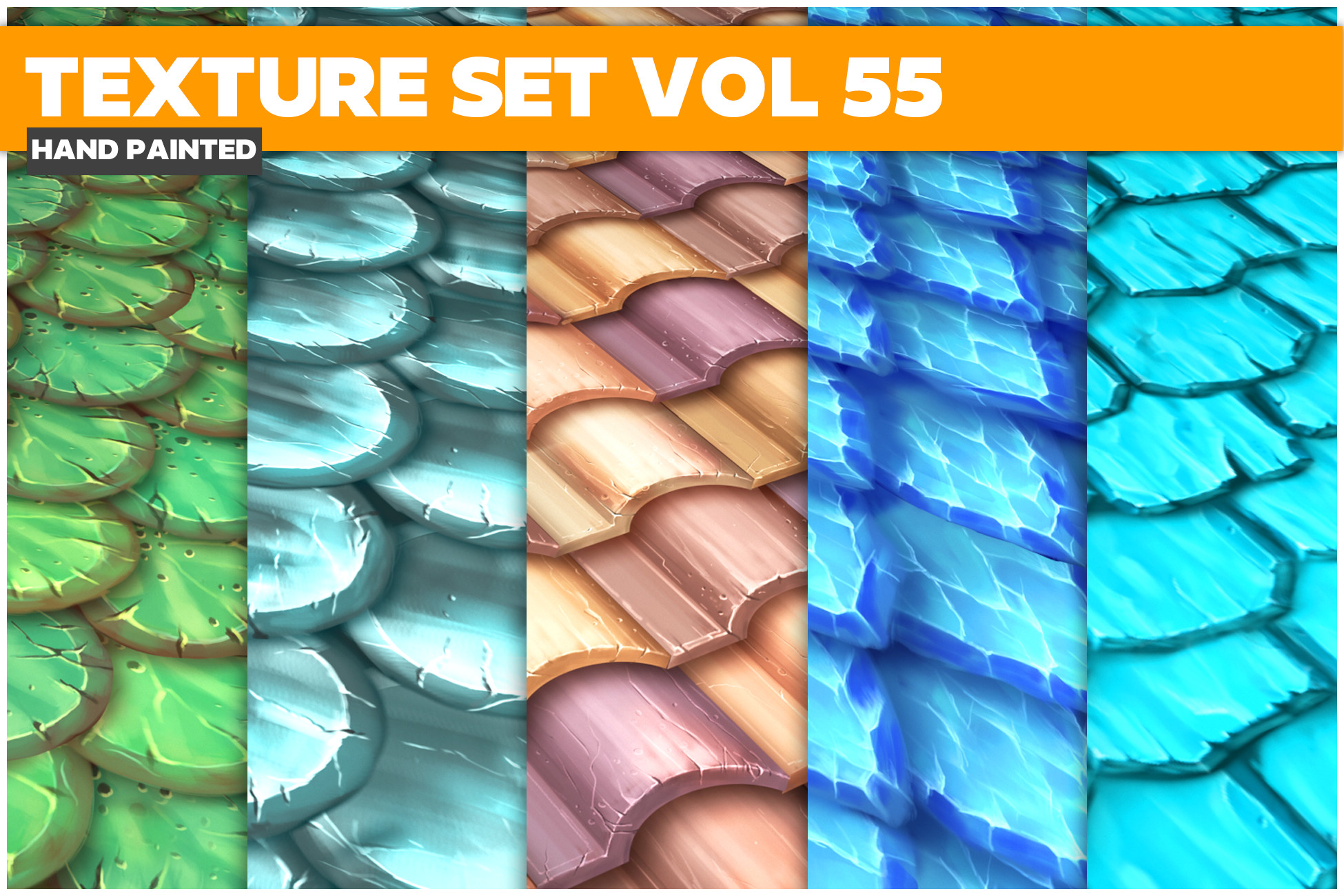 Texture Set Vol.55 Hand Painted Roof | 2D 지붕 | Unity Asset Store