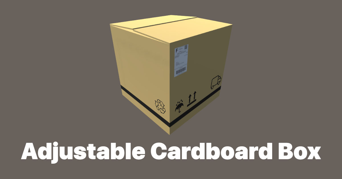 Adjustable Cardboard Box | 3D Props | Unity Asset Store