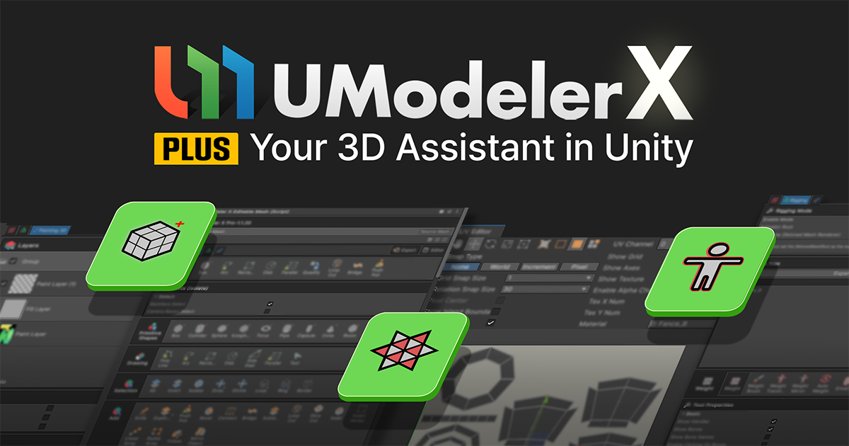 UModeler X Plus | Modeling | Unity Asset Store