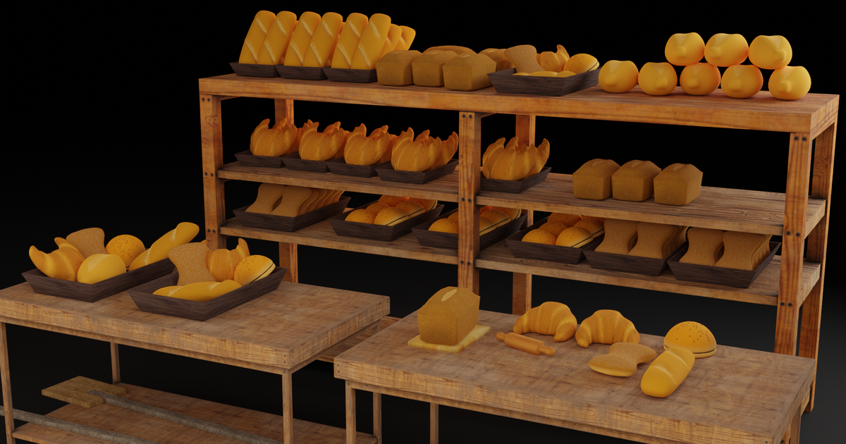 Bakery Bread Pack | 3D Food | Unity Asset Store