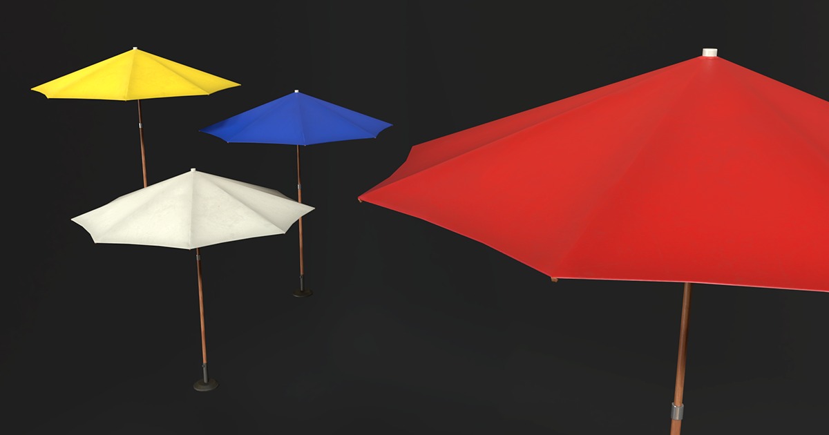 Colored Parasols | 3D Exterior | Unity Asset Store