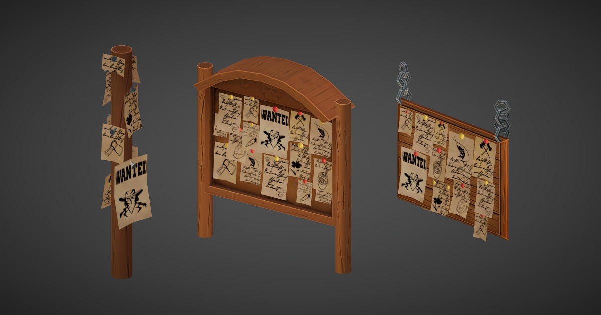 Stylized Quest Board | 3D Environments | Unity Asset Store