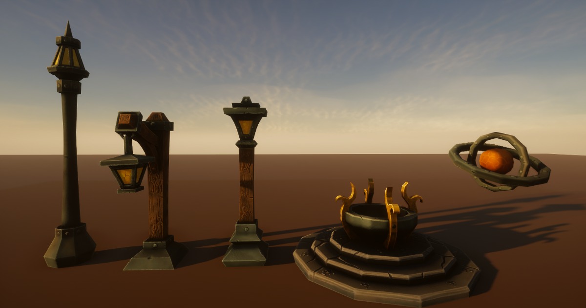 Stylized Lamps 01 | 3D Props | Unity Asset Store