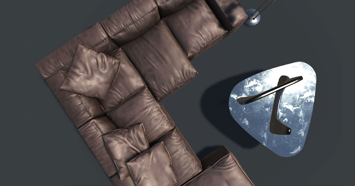 PBR Leather sofa by nikshail | 3D Furniture | Unity Asset Store