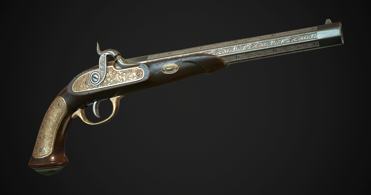 Classic percussion pistol | 3D 총기 | Unity Asset Store