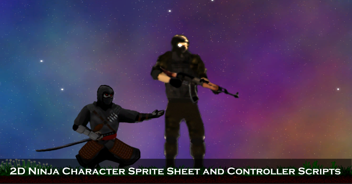 2D Retro Ninja Character With Controller Scripts | 2D Characters ...