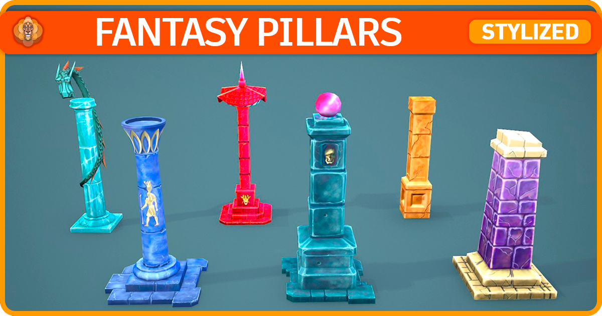 Stylize Fantasy Pillars | 3D Props | Unity Asset Store