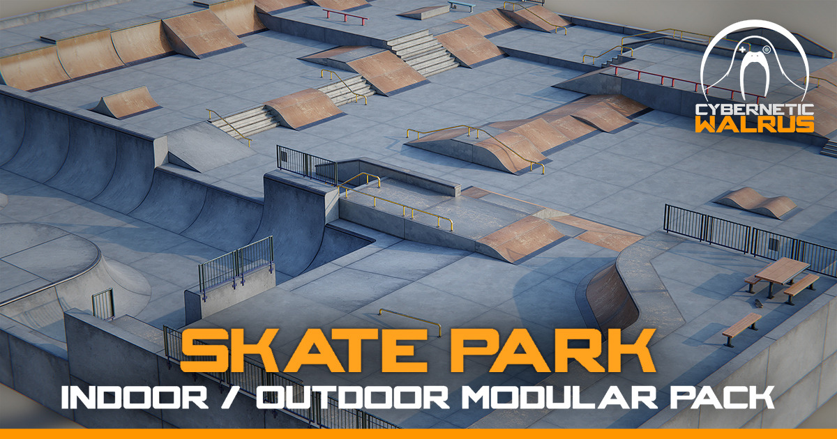 Skate Park Indoor / Outdoor Modular Pack | 3D Props | Unity Asset Store