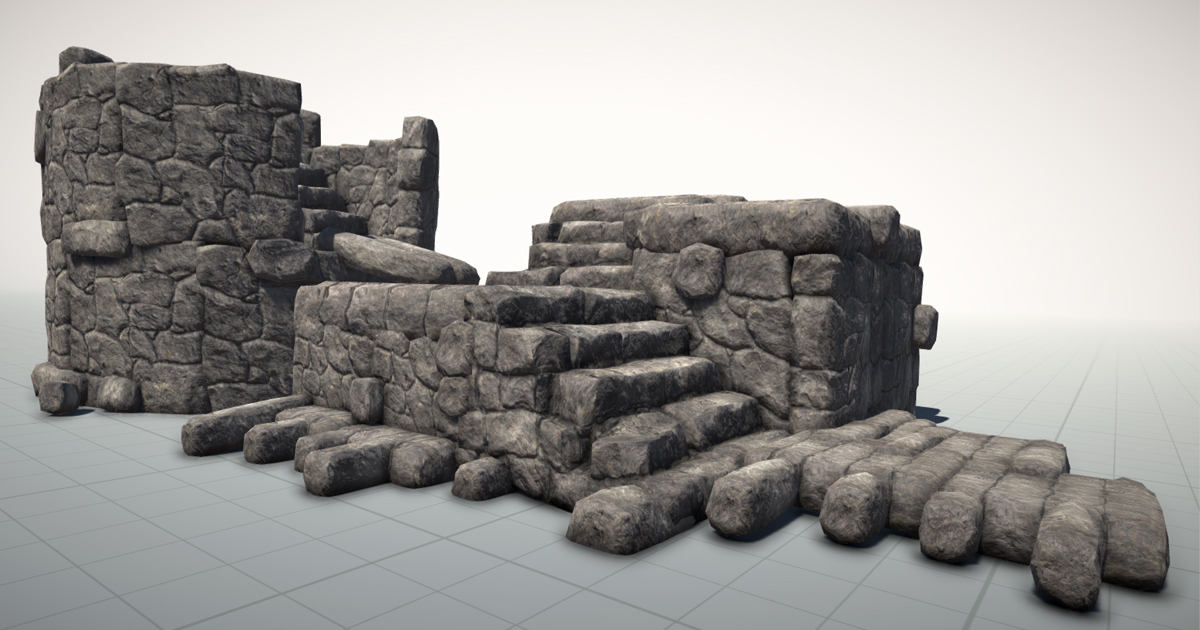 Old Stairs and Walls | 3D | Unity Asset Store