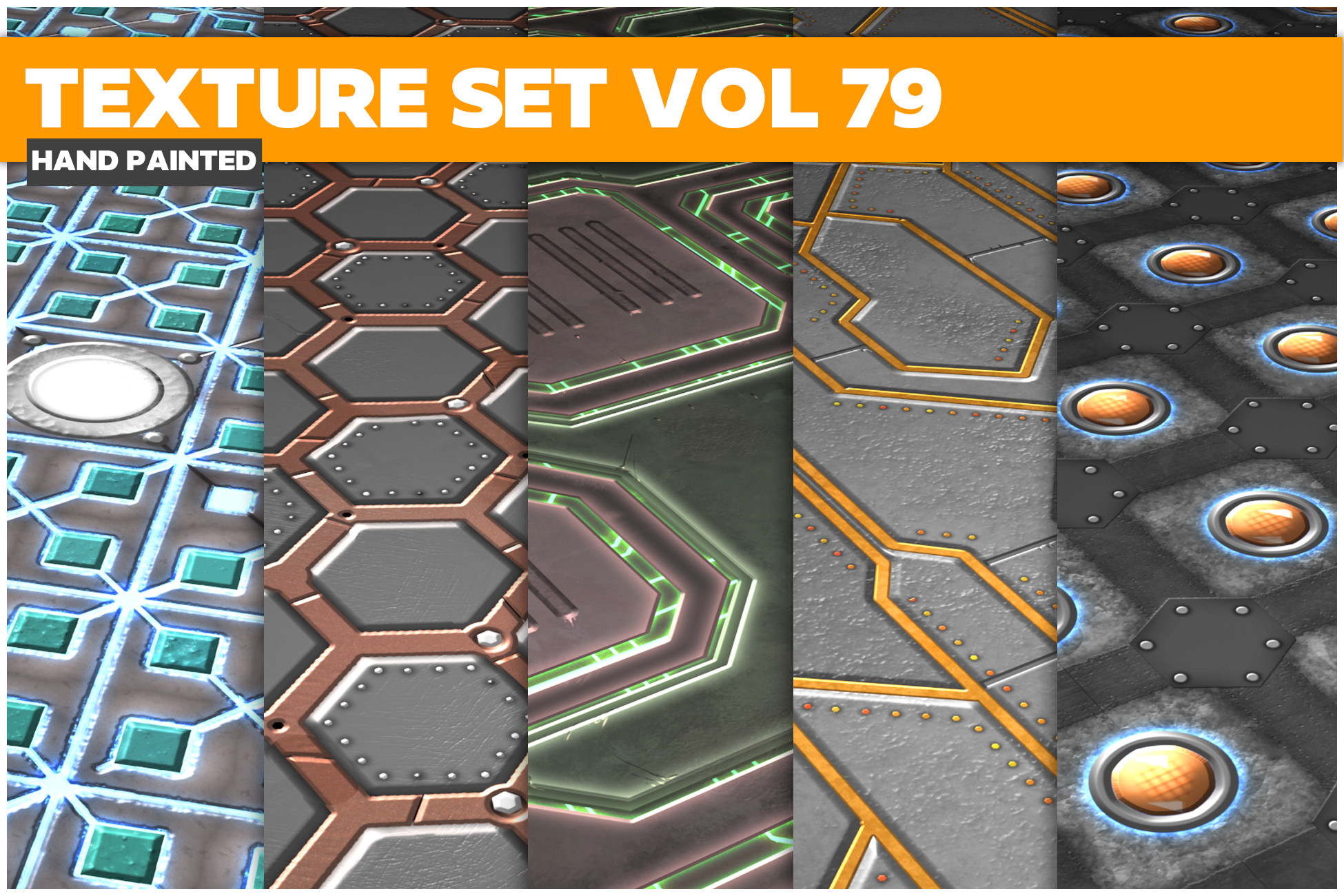 Sci-fi Vol.79 - Hand Painted Textures | 2D Textures & Materials | Unity ...