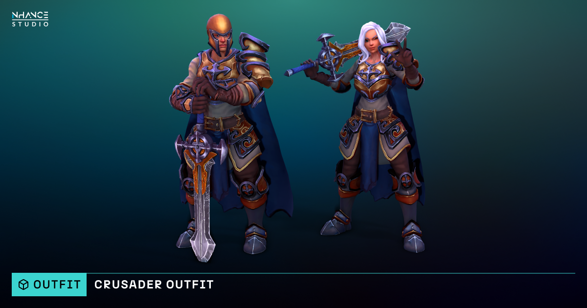 Stylized Crusader Outfit | 3D Characters | Unity Asset Store