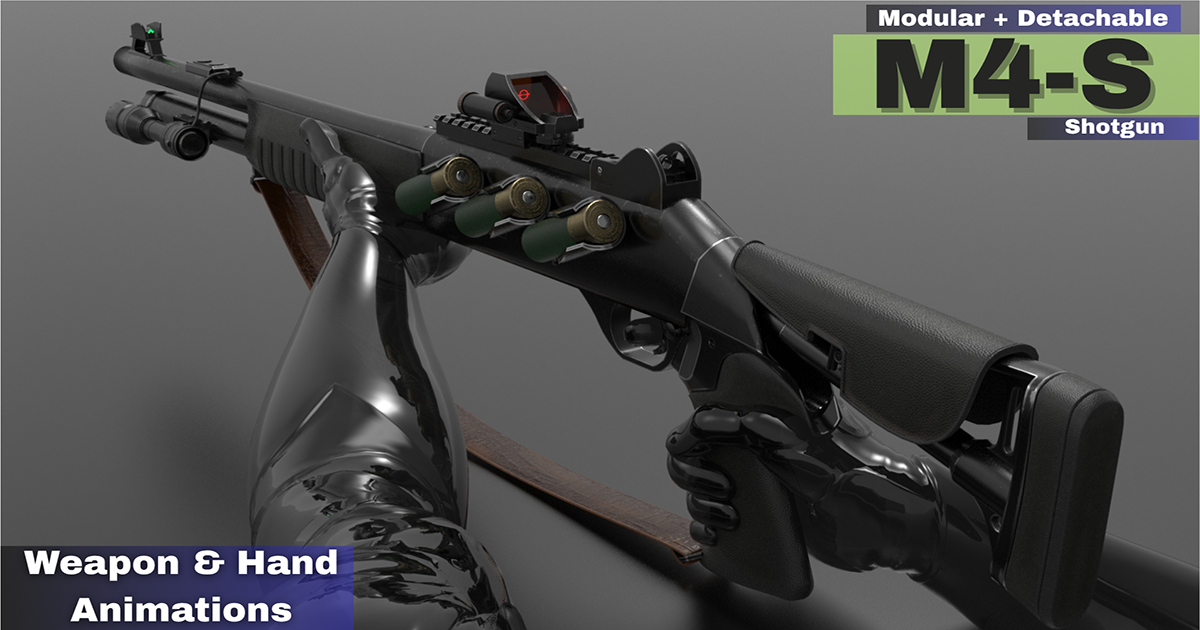 Shotgun m4 ( Fps - Tps ) | 3D Weapons | Unity Asset Store