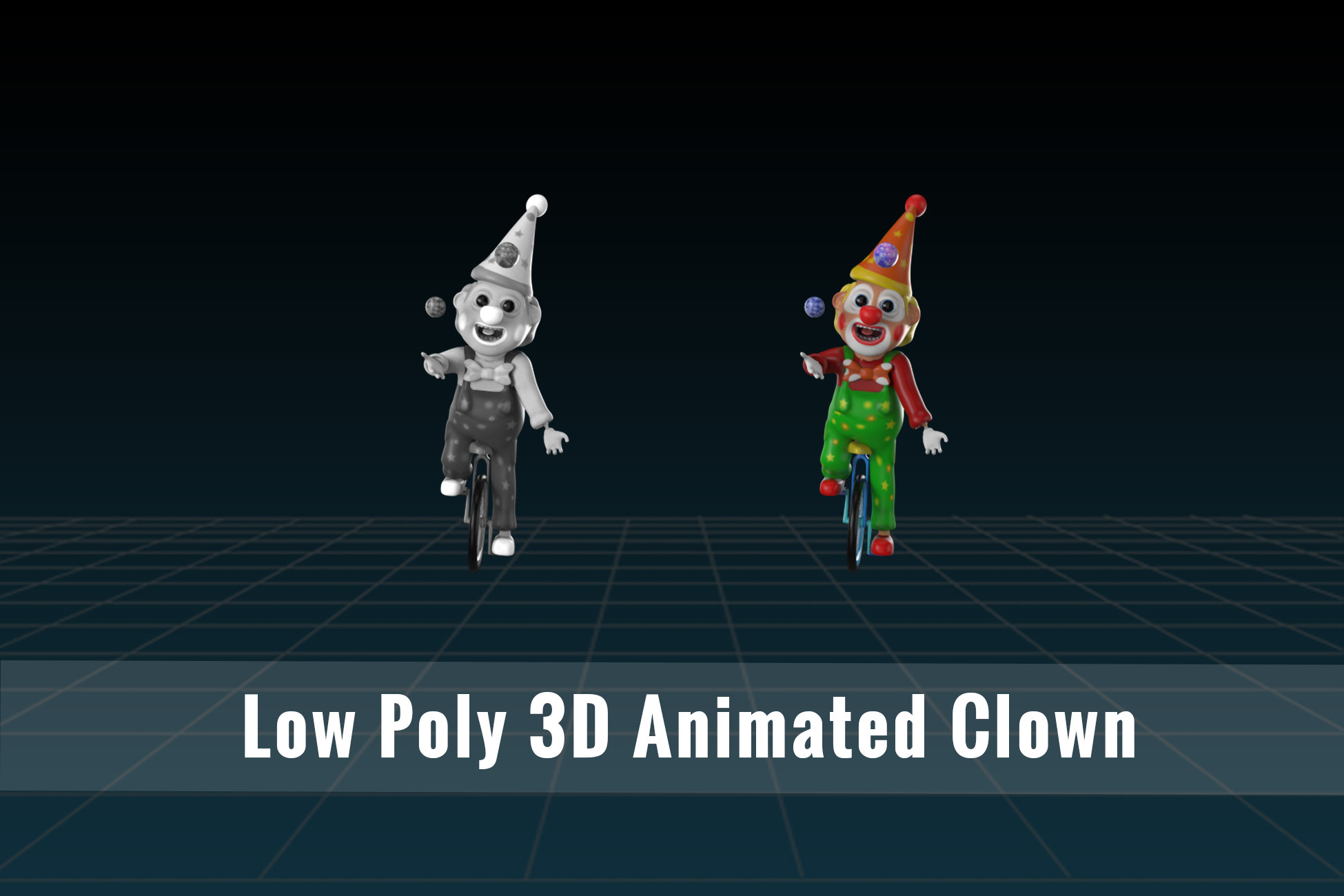 Low Poly 3D Animated Clown | 3D Characters | Unity Asset Store