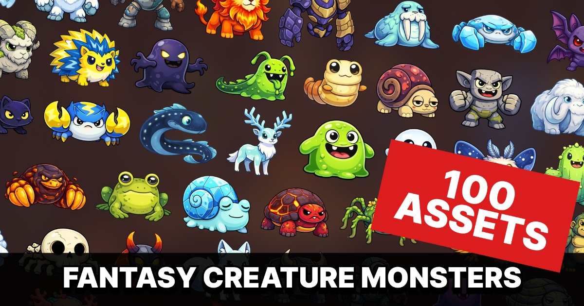 Fantasy Creature Monsters with Matching Eggs Evolution Icon Pack | 2D ...