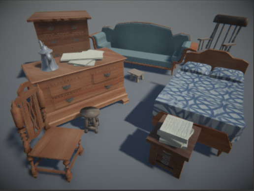 Lowpoly Interior Props | VR Ready | 3D 인테리어 | Unity Asset Store