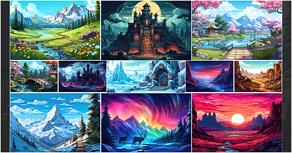 BACKGROUND - Stylized Mountain 2 | 2D Environments | Unity Asset Store