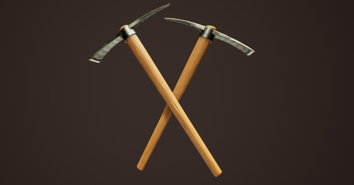 Stylized Western Pickaxe | 3D Tools | Unity Asset Store