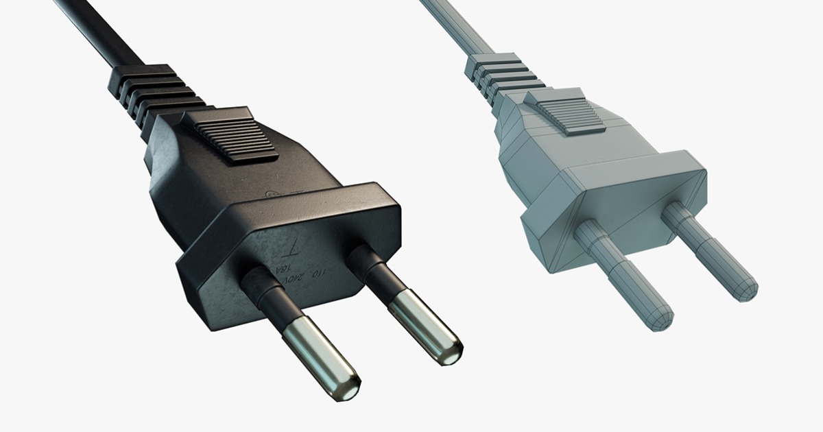 Power Plug Type C | 3D Electronics | Unity Asset Store