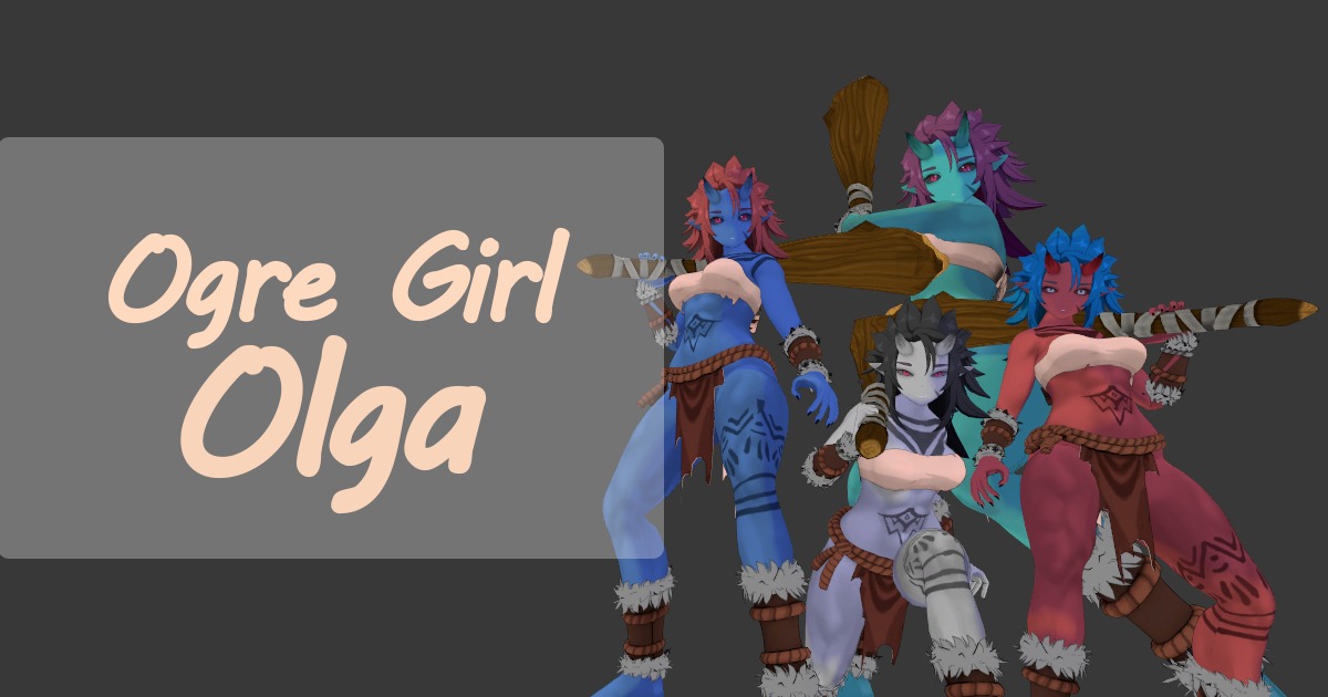 Olga Anime Ogre Girl | Characters | Unity Asset Store