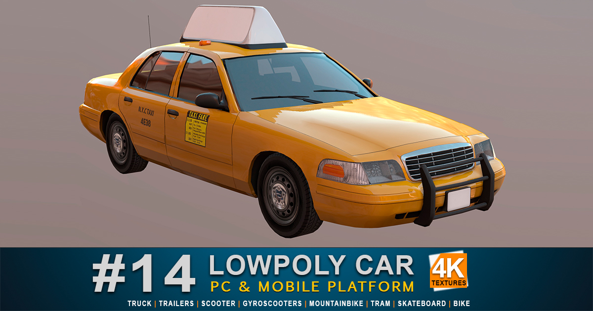 Low Poly Car #14 | 3D Land | Unity Asset Store