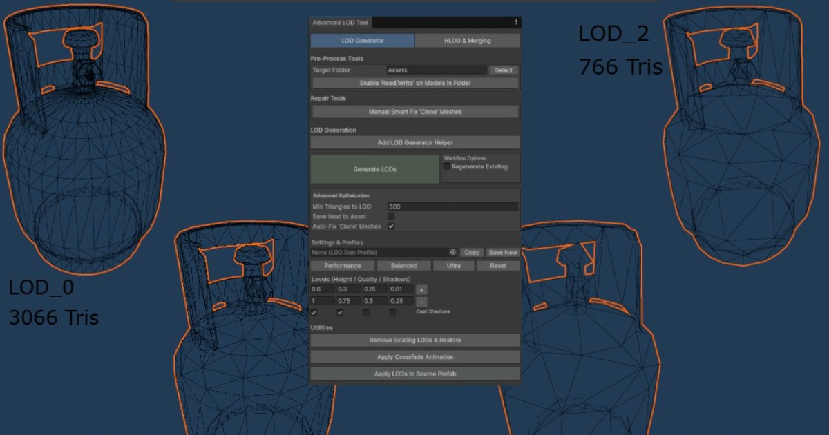 Advanced LOD Tool | Game Toolkits | Unity Asset Store