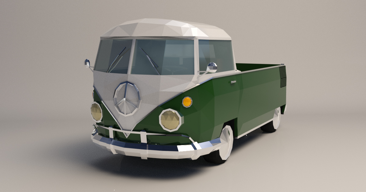 Low Poly Pickup Van 01 | 3D Land | Unity Asset Store