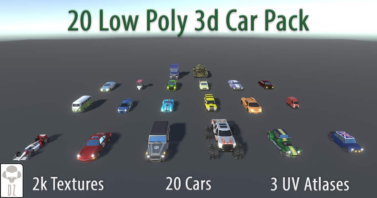 Lowpoly Toon Car Pack | 3D 지상 | Unity Asset Store