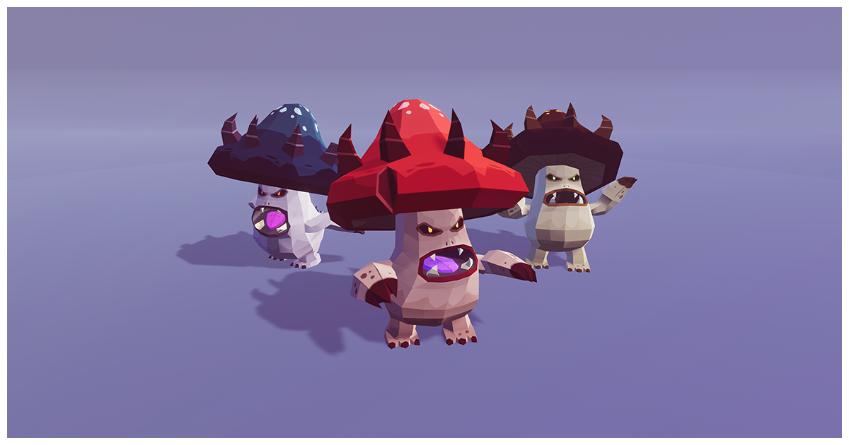 Polygonal Mushroom | 3D Creatures | Unity Asset Store