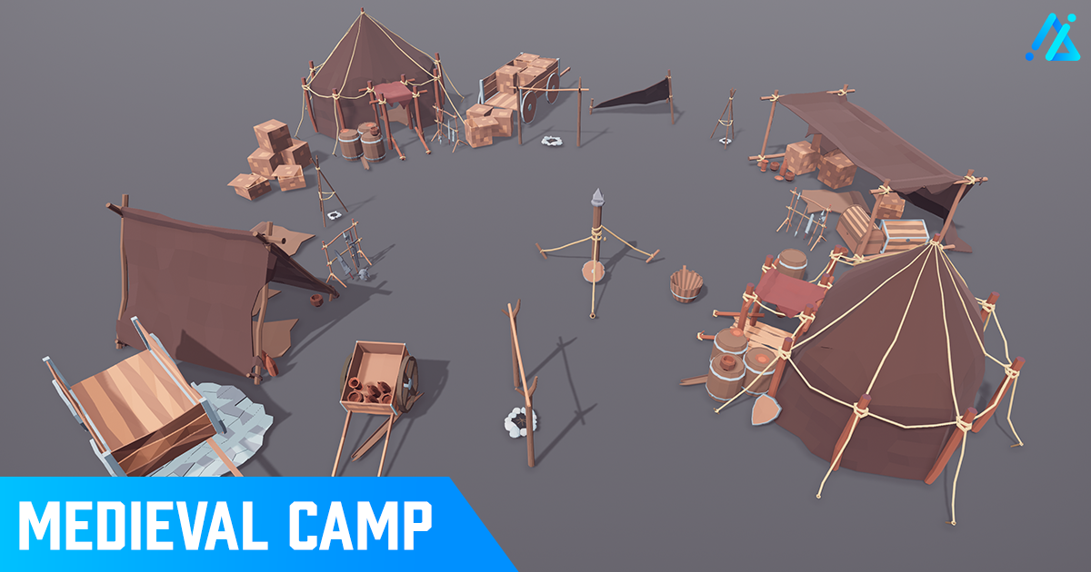 POLY - Medieval Camp | 3D Historic | Unity Asset Store