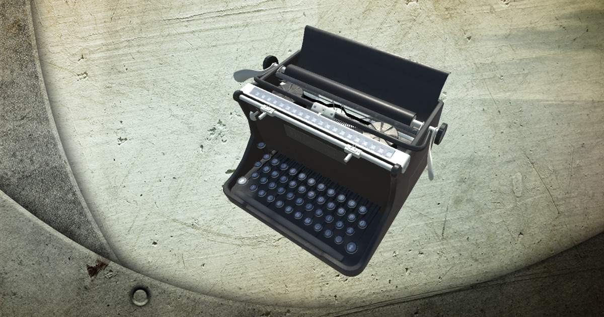 Old Typewriter | 3D Interior | Unity Asset Store