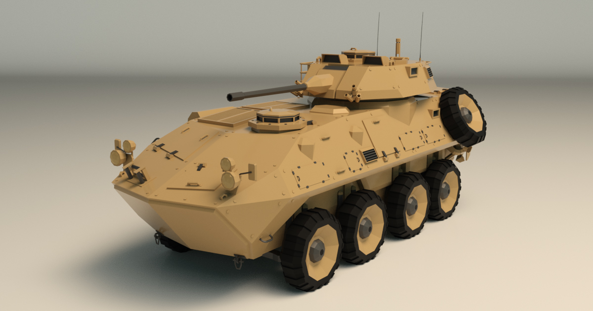 Low Poly Tank 05 | 3D Land | Unity Asset Store
