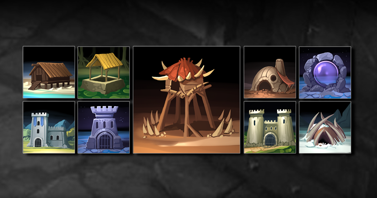 Strategy Buildings Icons | 2D Icons | Unity Asset Store