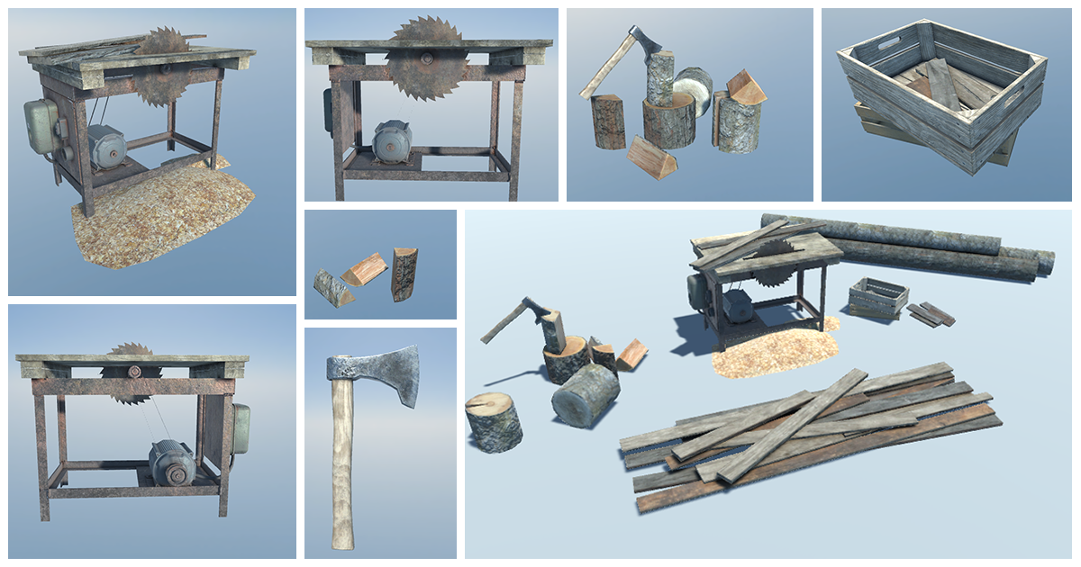 Lumberyard Decorations | 3D Props | Unity Asset Store