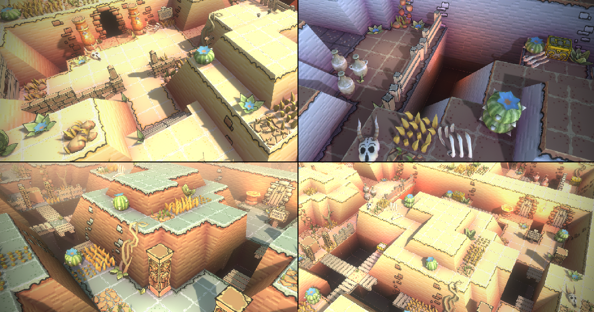 Lowpoly Desert Environment Pack - Modular Game Assets [Performance ...