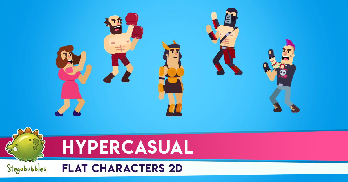 HYPERCASUAL - Flat Characters 2d | 2D Characters | Unity Asset Store