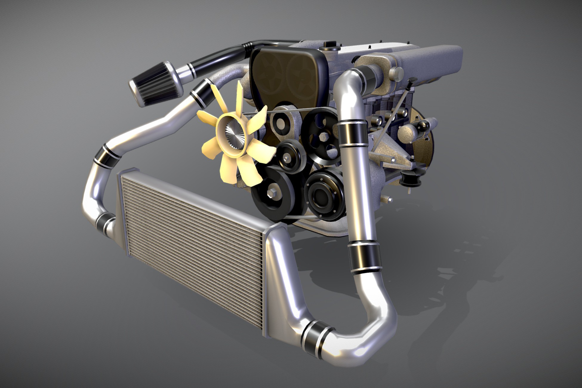 Engine Inline 6 Animated (Motor) | 3D Land | Unity Asset Store