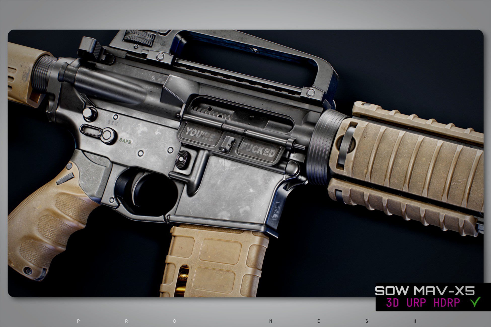SOW MAV-X5 Assault Rifle - Models and Textures | 3D Guns | Unity Asset ...