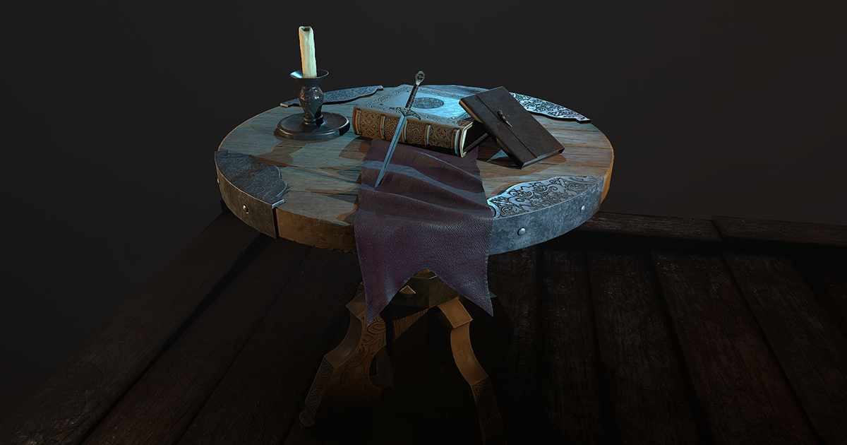 Fantasy Table (PBR, 4K) | 3D 家具 | Unity Asset Store