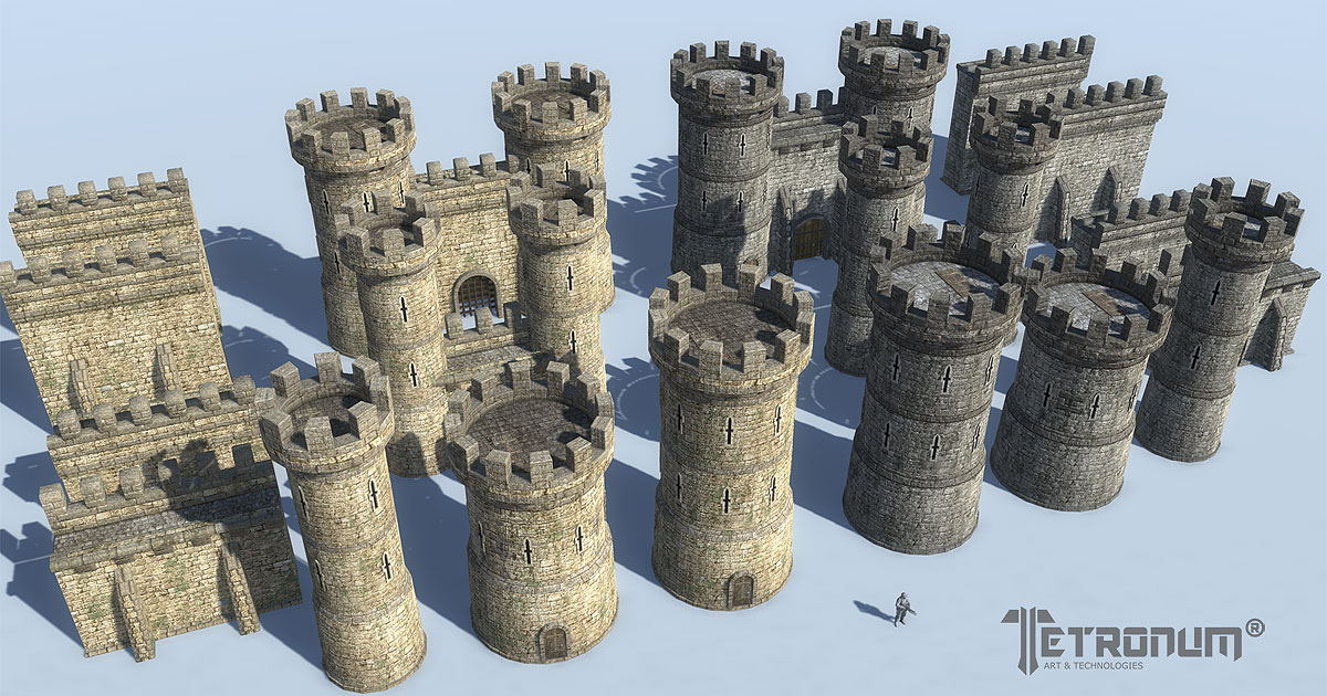 Towers & Walls Pack | 3D Historic | Unity Asset Store