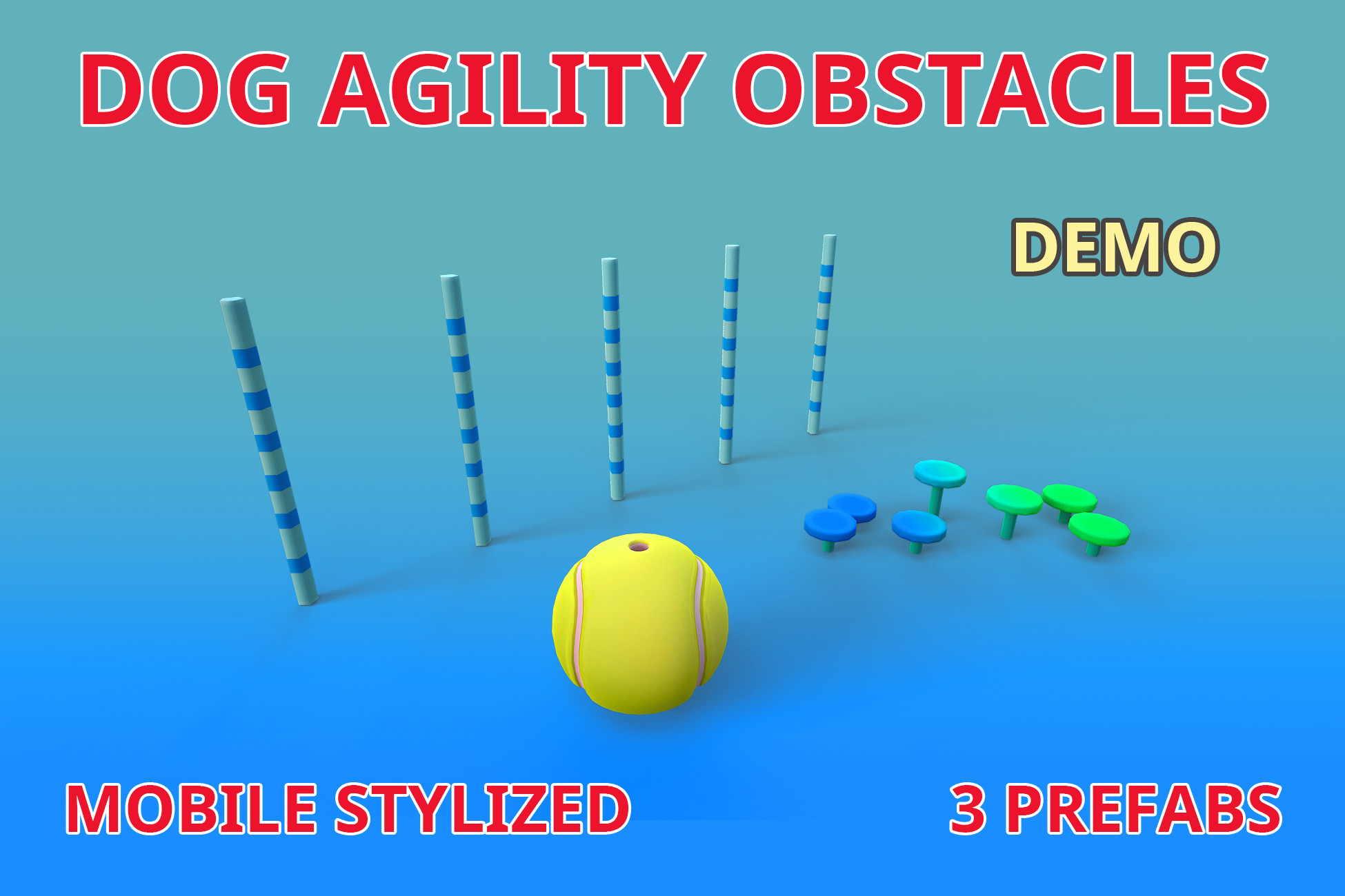 Demo Stylized Dog Agility Park | 3D Props | Unity Asset Store