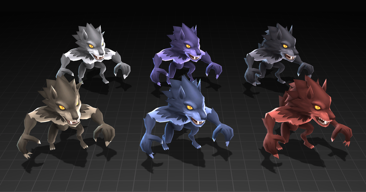Poly HP - Werewolf | 3D Creatures | Unity Asset Store