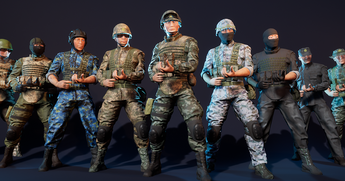 China PLA modular soldiers pack | Characters | Unity Asset Store