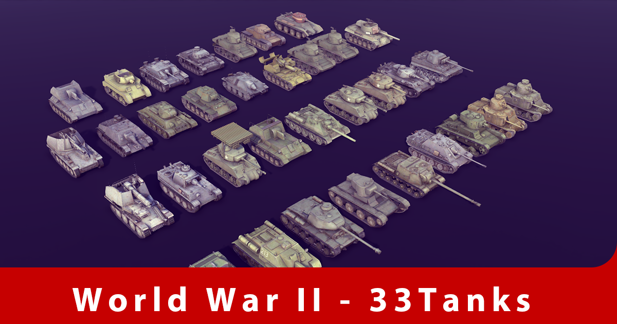 World War II - 33-Tanks | 3D Land | Unity Asset Store