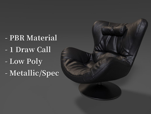 Low Poly PBR Chair | 3D Furniture | Unity Asset Store