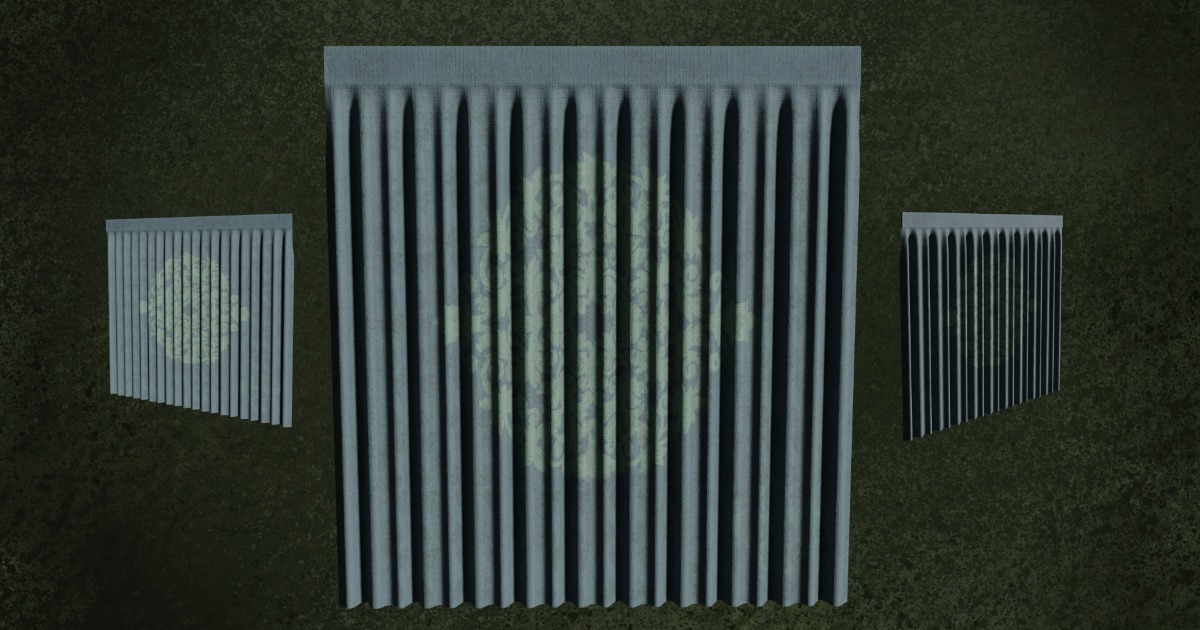 Deco Curtains Long Series C Long Single Broad G4 N2 | 2D | Unity Asset ...